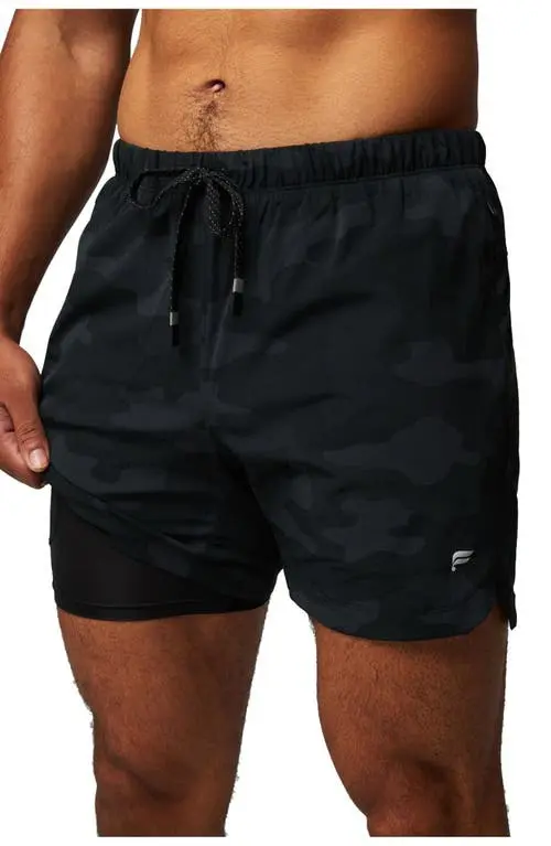 FABLETICS The 5" One Short - Black Tactical Camo