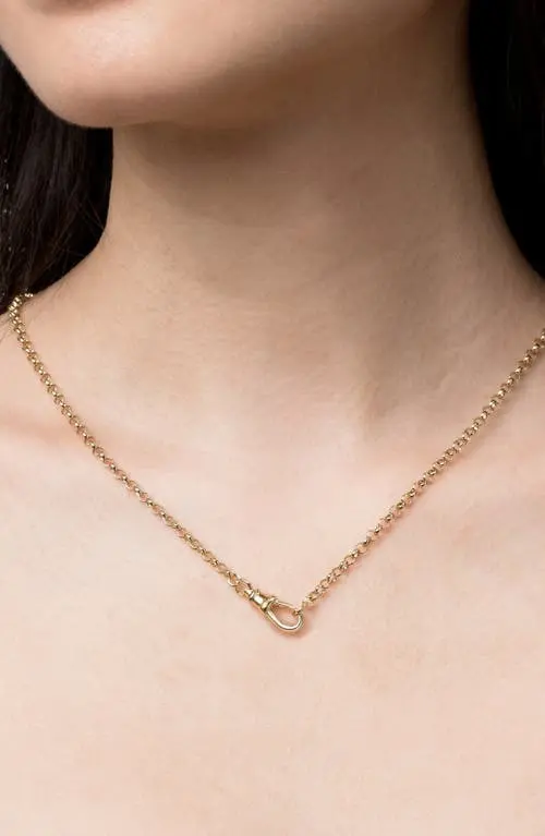 AURATE Gold Rolo Chain Necklace - Vermeil/yellow