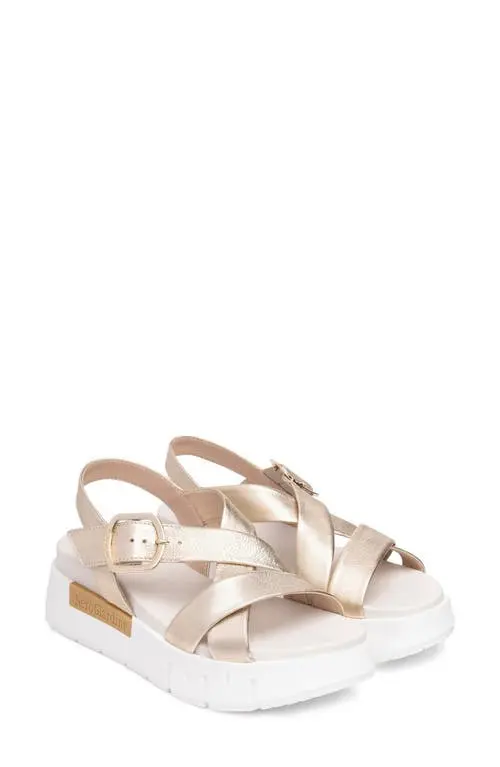 NEROGIARDINI Platform Slingback Sandals - Gold