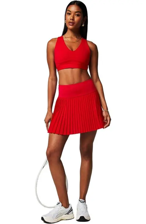 FABLETICS Pleated Mini Skirt - Heated Red