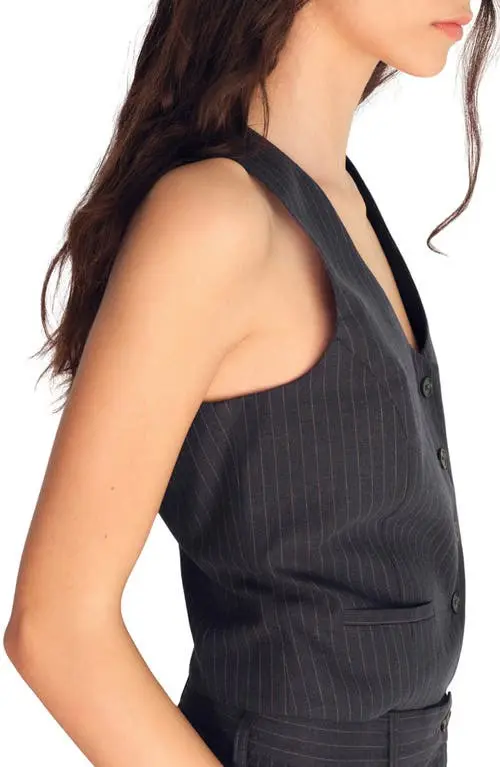 Mango Cotton And Linen Suit Vest