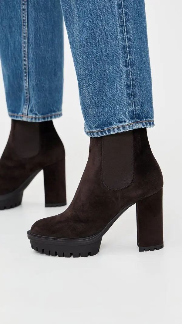 GIANVITO ROSSI Camoscio Stivale Boots - Moka