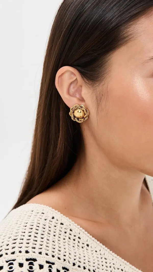JENNIFER BEHR Caryann Stud Earrings - Gold