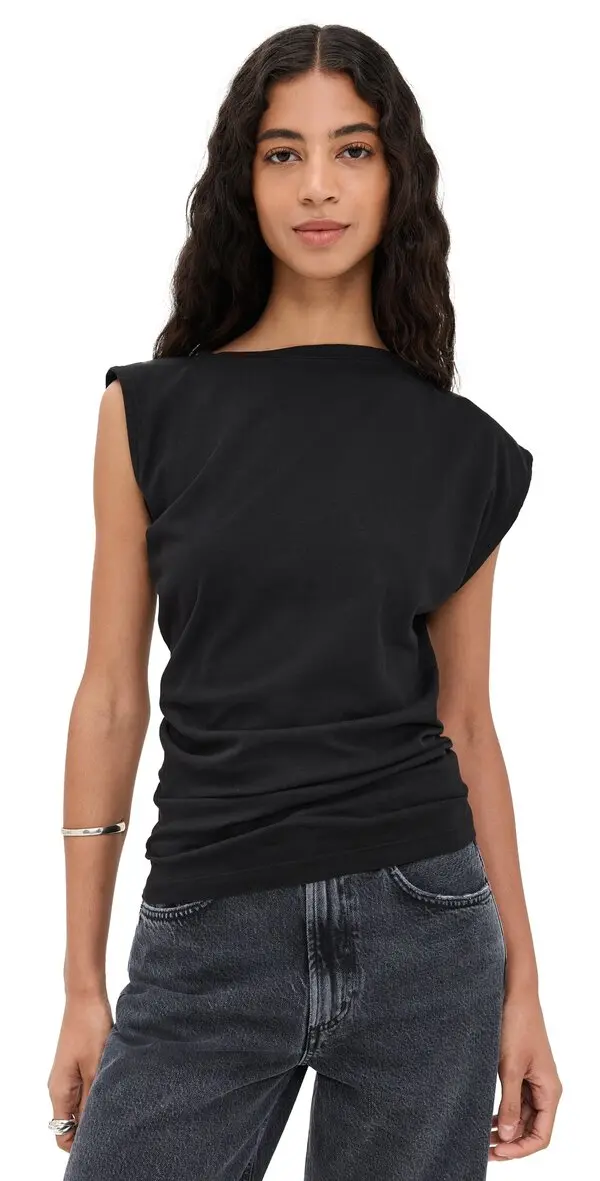 AGOLDE Beth Tee - Black