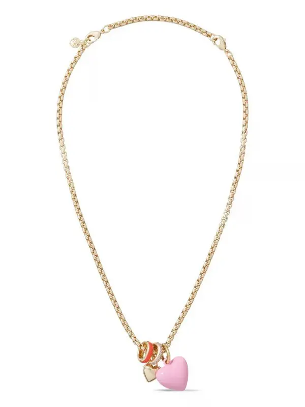 ROXANNE ASSOULIN Chain Heart-pendant Necklace - Pink