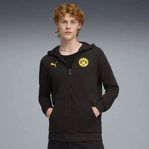 PUMA Borussia Dortmund Zip-up Soccer Sweat Jacket