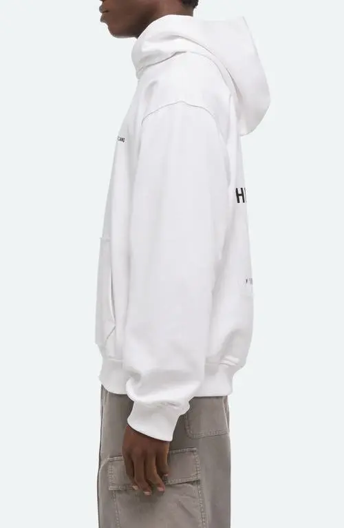 Helmut Lang Plastic Compact Cotton Graphic Hoodie