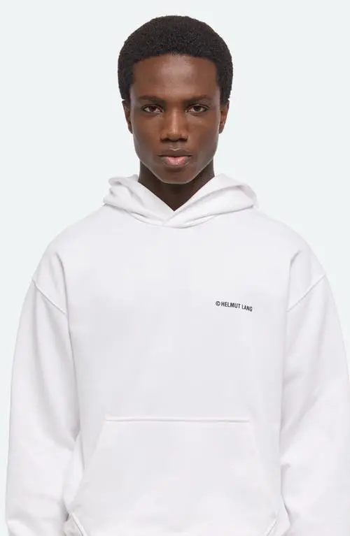 Helmut Lang Plastic Compact Cotton Graphic Hoodie
