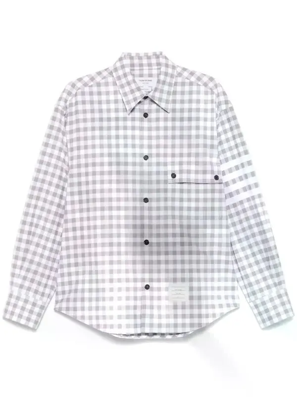 Thom Browne Gingham-pattern Shirt - Grey
