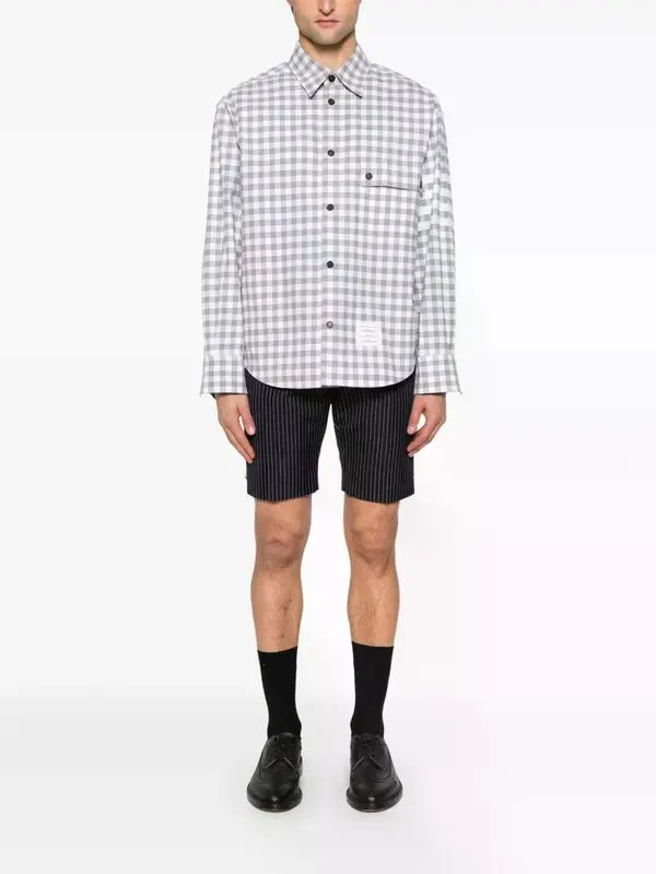 Thom Browne Gingham-pattern Shirt - Grey
