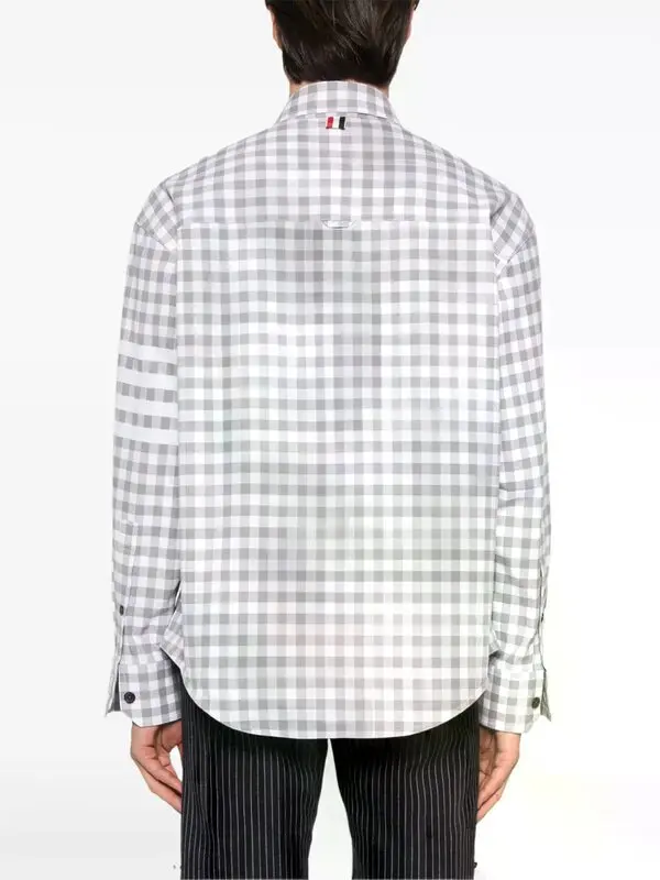 Thom Browne Gingham-pattern Shirt - Grey