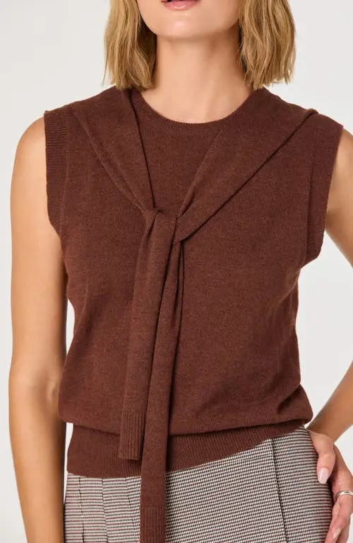 Astr The Label Scarf Tie Sleeveless Sweater