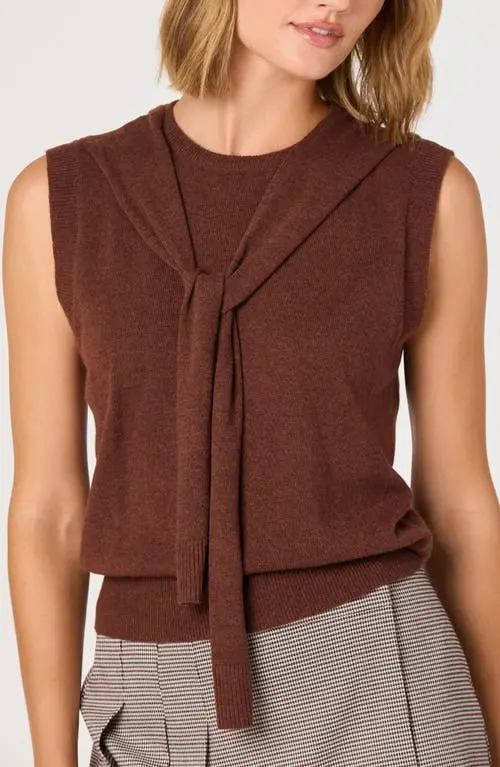 Astr The Label Scarf Tie Sleeveless Sweater