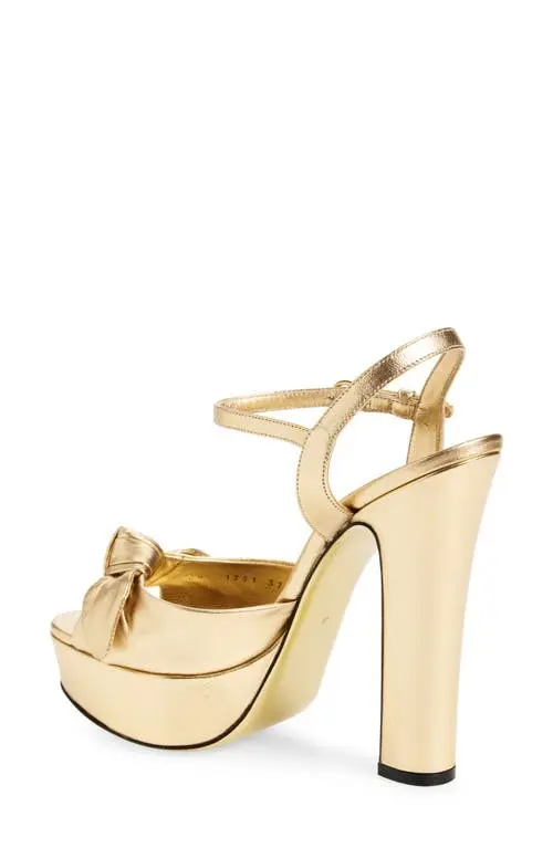 Dolce & Gabbana Bianca Bow Platform Sandal