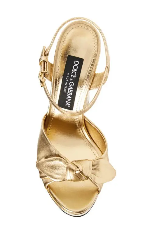 Dolce & Gabbana Bianca Bow Platform Sandal