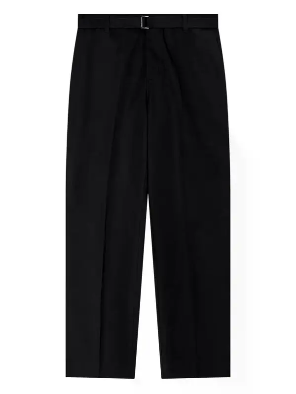 Emporio Armani Belted Flat-front Trousers