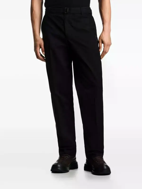 Emporio Armani Belted Flat-front Trousers