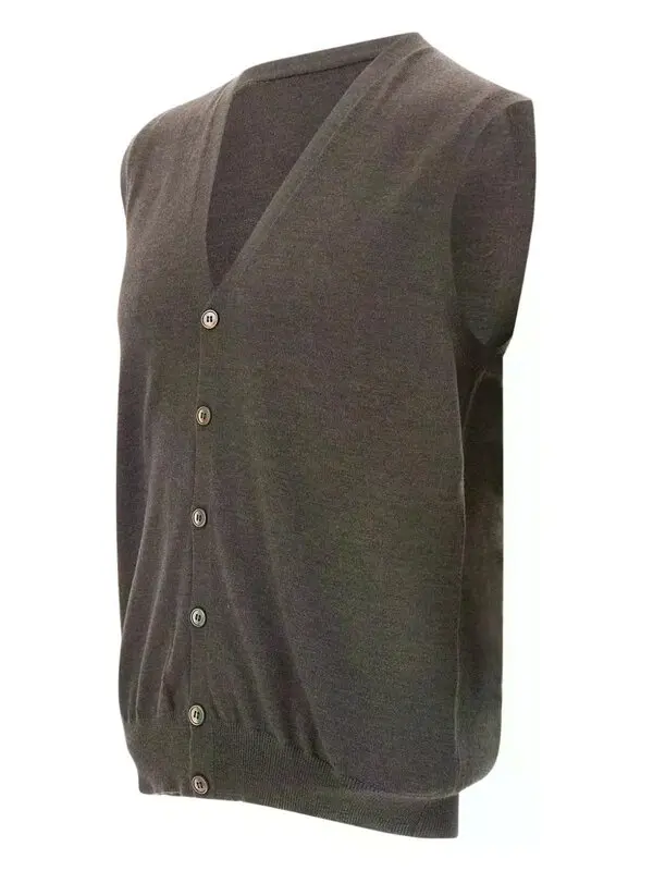 GRAN SASSO V-neck Buttoned Vest