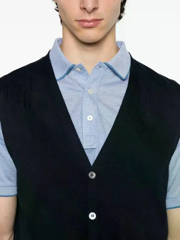 GRAN SASSO Button-front Wool Cardigan - Blue