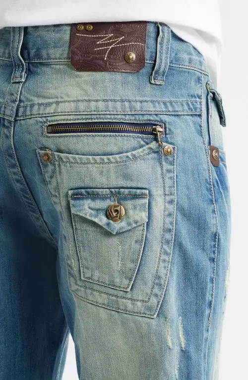 LEVEL 7 Relaxed Straight-leg Jeans