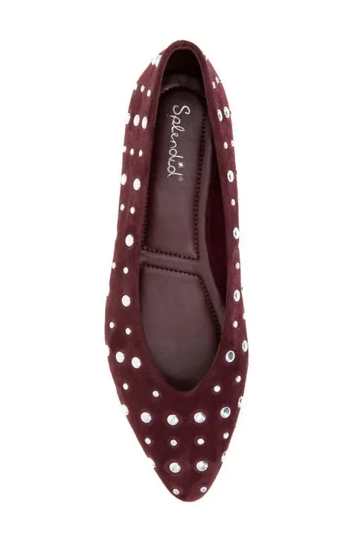 Splendid Latouche Studded Flat - Dark Plum