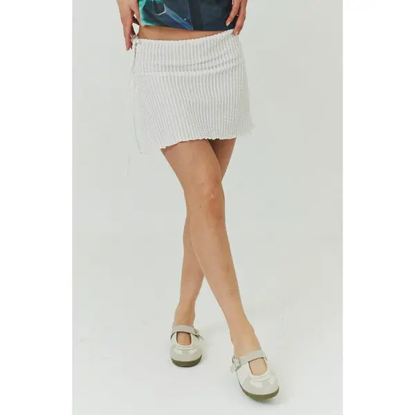 FIND ME NOW Addison Side-tie Mesh Miniskirt