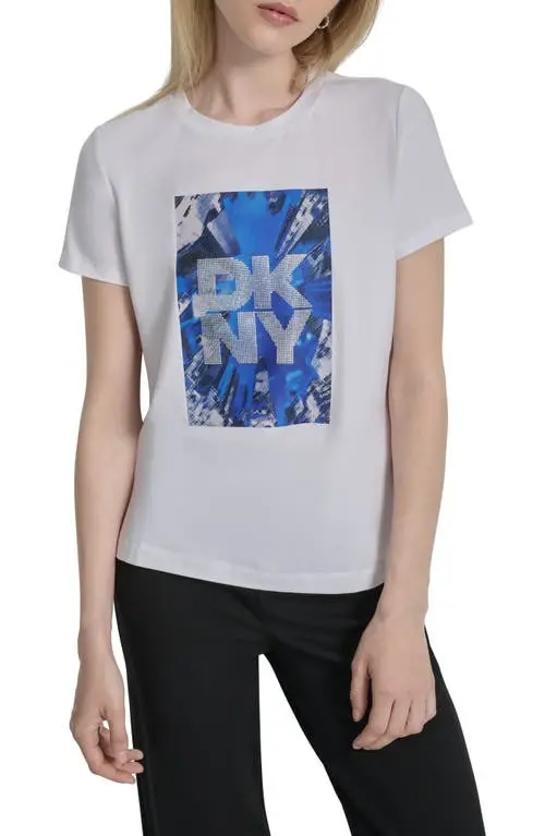 Dkny Skyscraper Graphic T-shirt - White