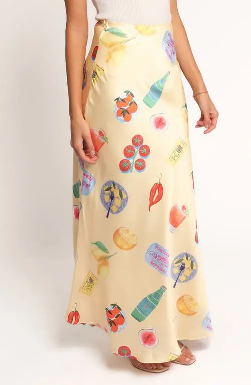 PETAL & PUP Kinsey Satin Maxi Skirt