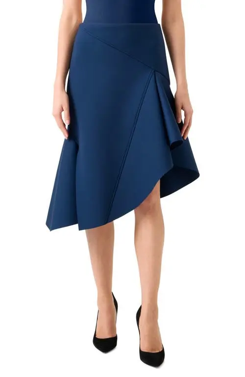 Akris Asymmetric Techno Neoprene Skirt