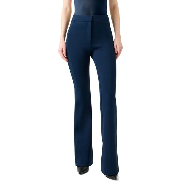 Akris Faris Techno Neoprene Bootcut Trousers - Denim Blue