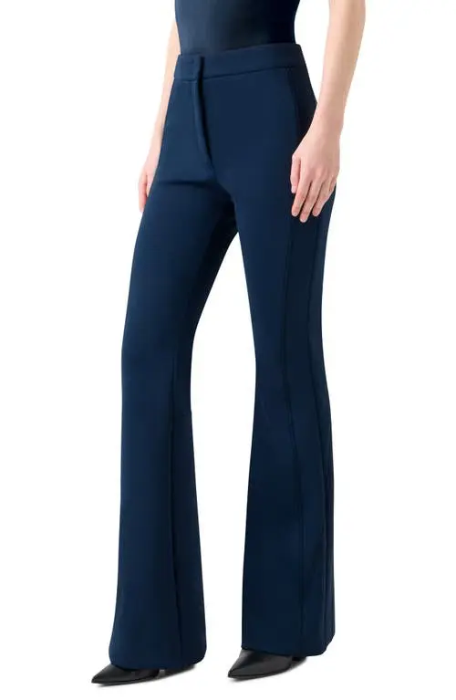 Akris Faris Techno Neoprene Bootcut Trousers - Denim Blue