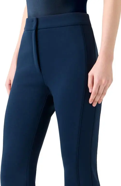 Akris Faris Techno Neoprene Bootcut Trousers - Denim Blue