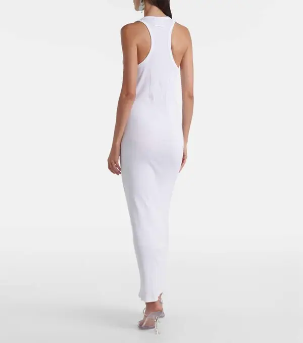 JEAN PAUL GAULTIER Piercing Cotton Jersey Maxi Dress