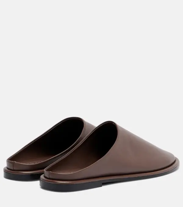 A.emery Spencer Leather Mules - Brown