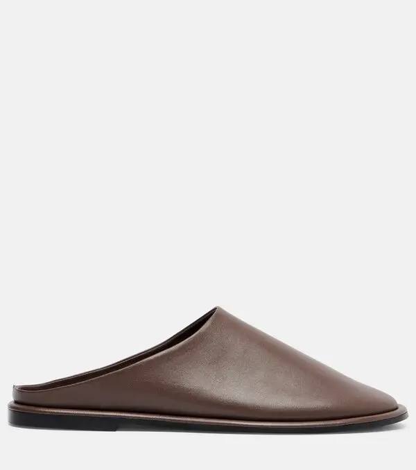 A.emery Spencer Leather Mules - Brown