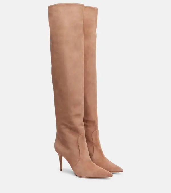 GIANVITO ROSSI Hansen 85 Leather Knee-high Boots