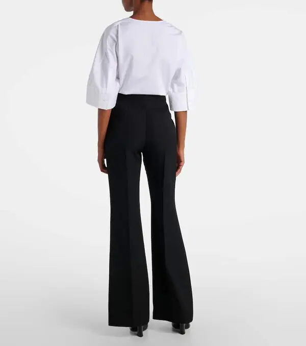 Givenchy Mid-rise Wool Flared Pants