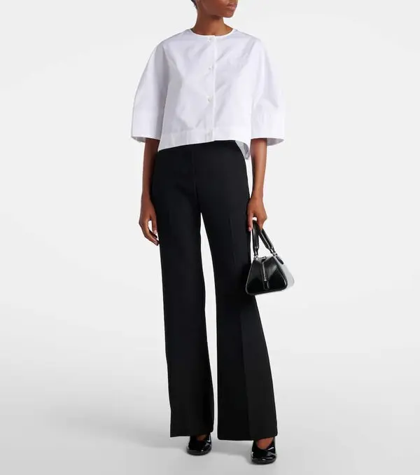 Givenchy Mid-rise Wool Flared Pants