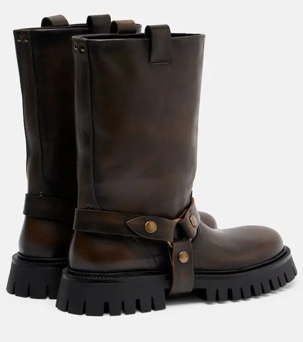 GOLDEN GOOSE Kurt Leather Biker Boots