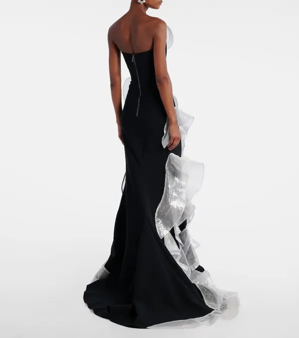 Maticevski Refraction Sequined Ruffled Gown