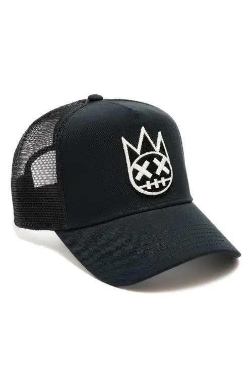 CULT OF INDIVIDUALITY Logo Mesh Back Trucker Hat - Black/white