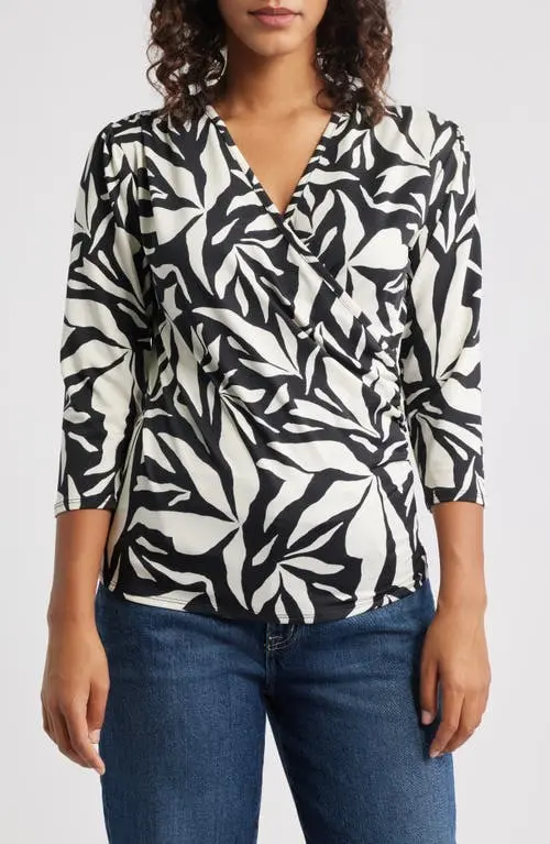 Loveappella Faux Wrap Top
