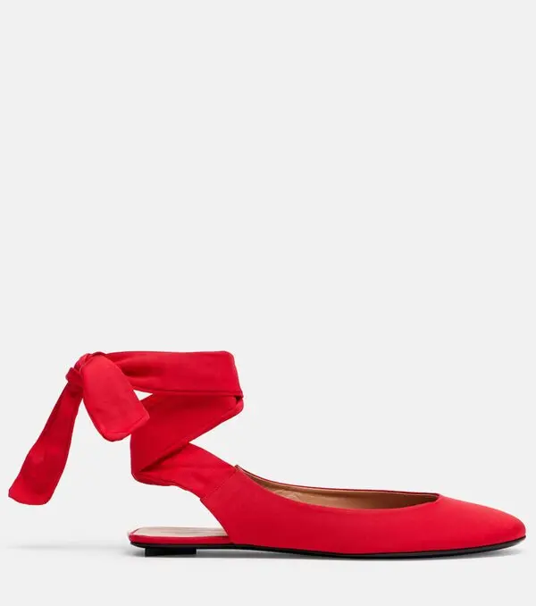 Attico Cloe Ballet Flats - Red