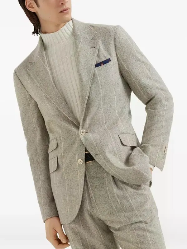 Brunello Cucinelli Deconstructed Cavallo Blazer - Neutrals