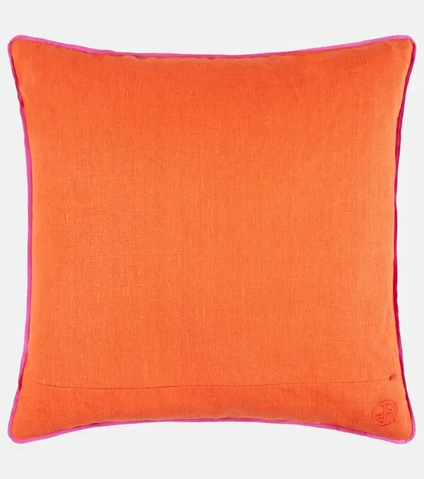 Jonathan Adler Playa Coral Linen Cushion