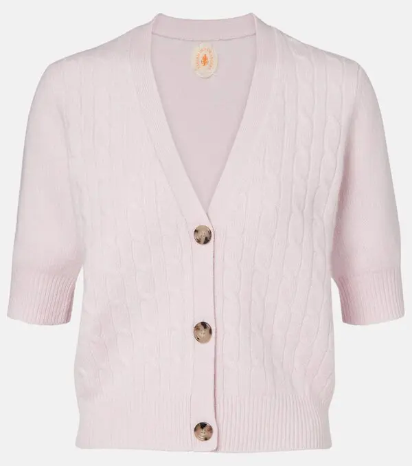 Jardin Des Orangers Cable-knit Cashmere-blend Cardigan