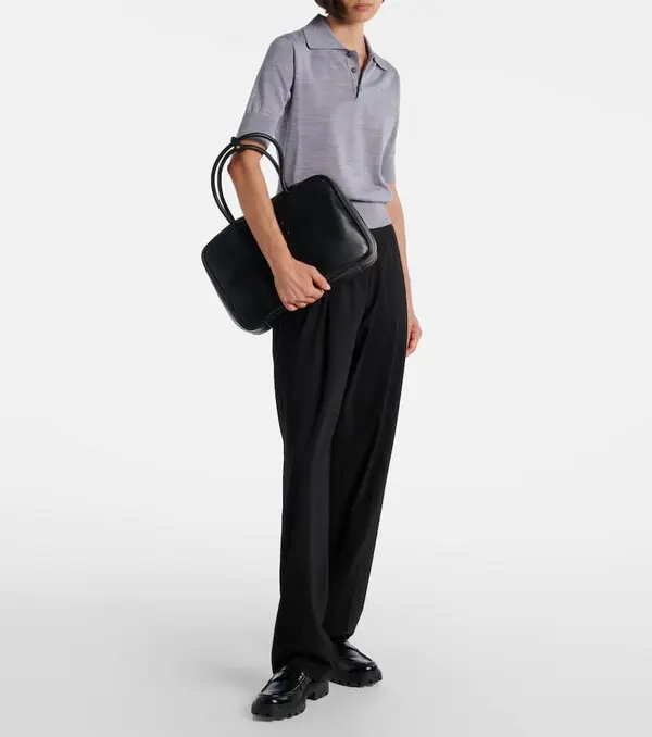 AMI Paris Wool And Silk Polo Shirt