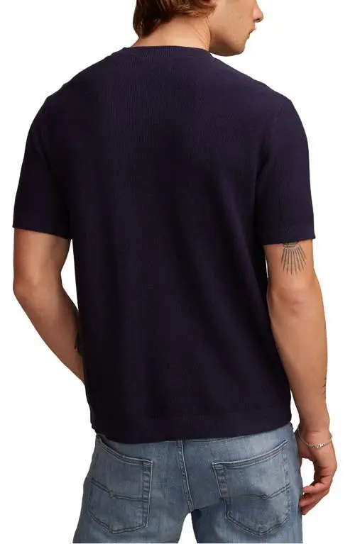 Lucky Brand Ribbed Short Sleeve Sweater