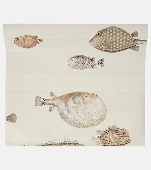 FORNASETTI X Cole & Son Acquario Printed Wallpaper - Neutrals
