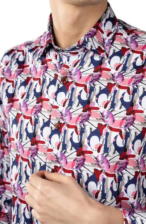 LUCHIANO VISCONTI Color Swirls Shirt - Multi